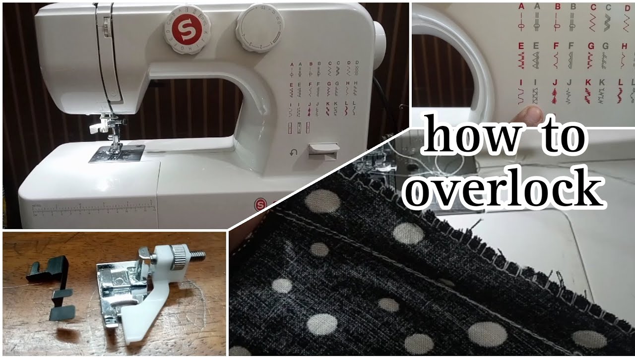 how to overlock/ easy method of singer machine overlock/ overlock kaise ...