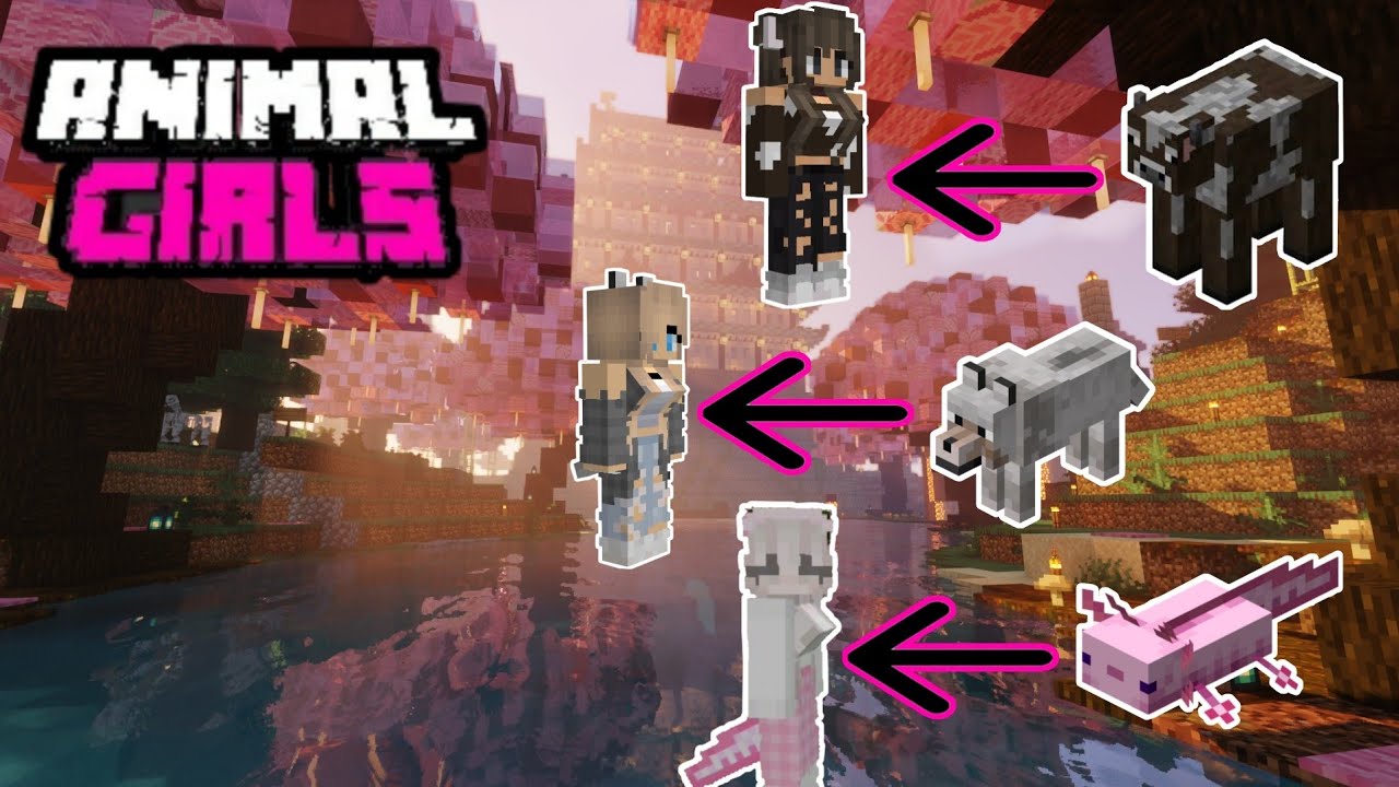 Addon yang bisa merubah Mob di Minecraft menjadi Girls||MCPE 1.18 ...