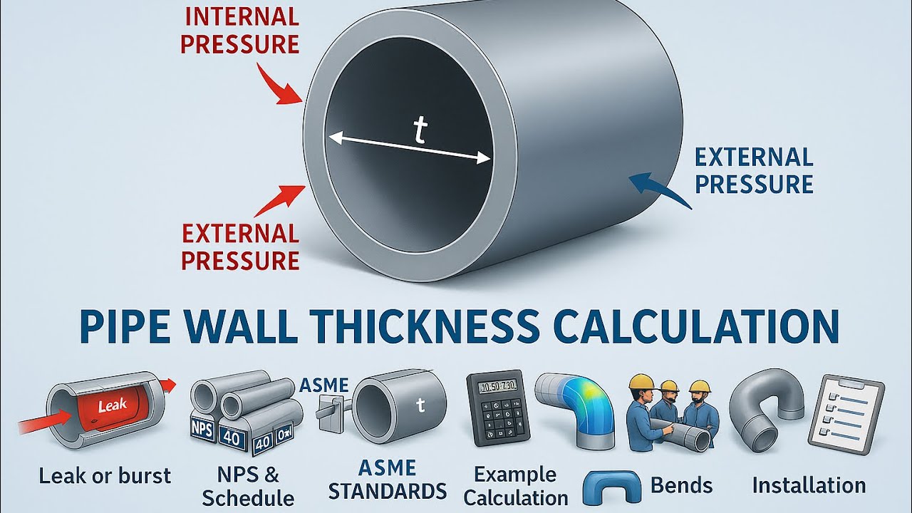 Pipe Wall Thickness Calculation | ASME B31.3 Process Piping | Step ...
