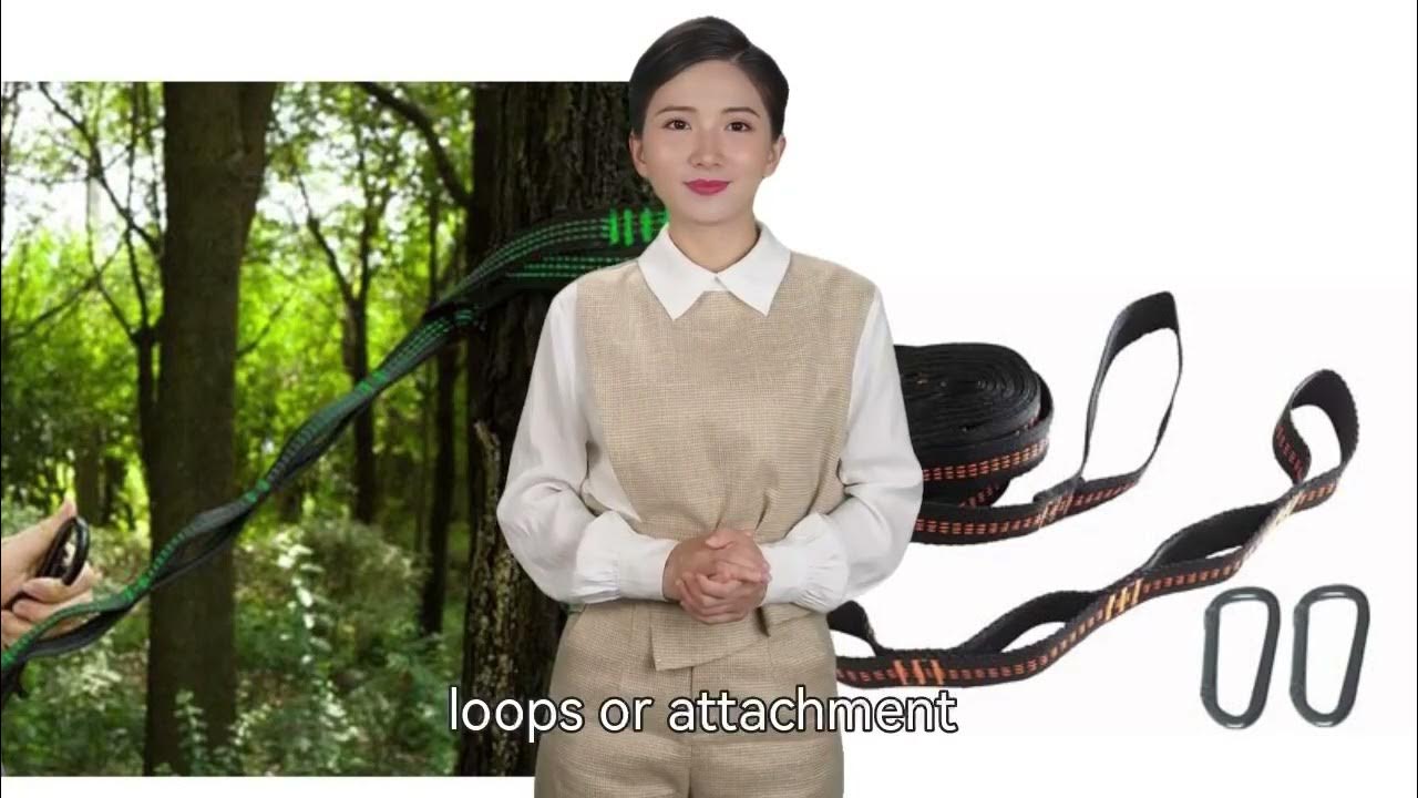 hammock tree strap - YouTube