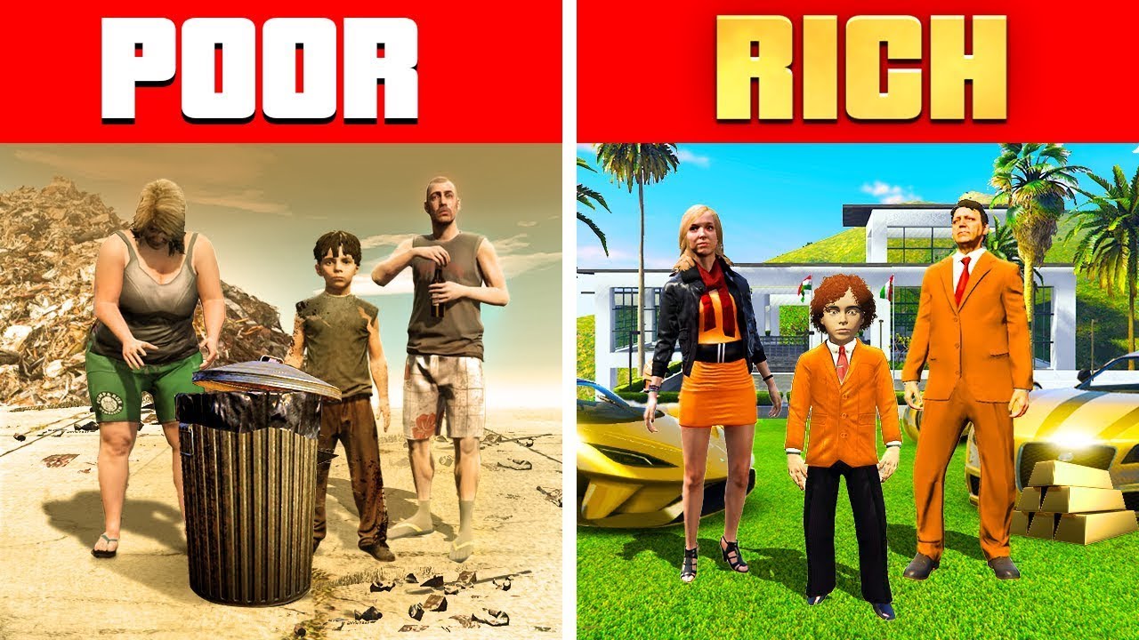RICH vs. POOR Family in GTA 5! - YouTube