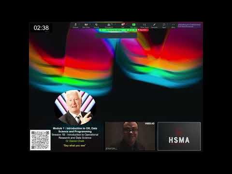 (HSMA 6 Day 2) : 1B Introduction to OR and Data Science and 1C Principles of Programming - YouTube