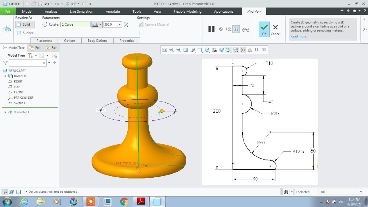 Creo Parametric 7 0 Part Design Revolve Exercise YouTube creo-parametric-7-0-part-design-revolve-exercise-youtube