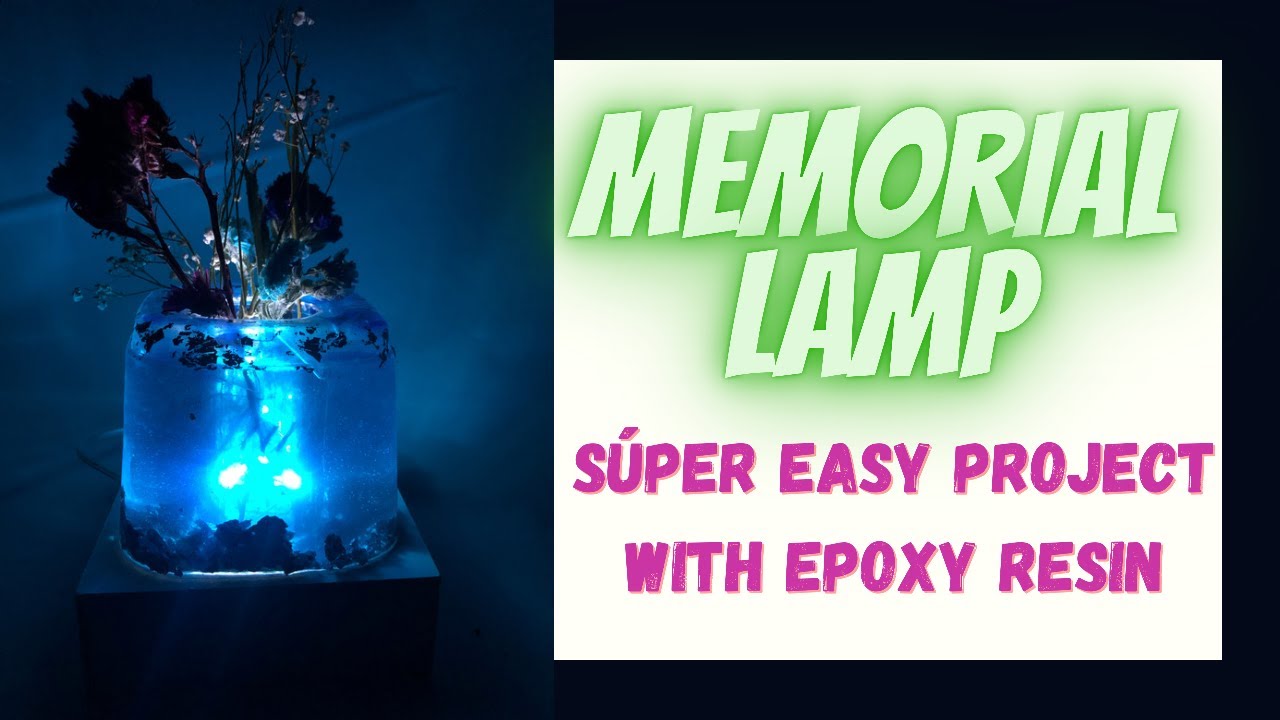 Easy RESIN project for beginners, Lamp with NO heavy machine or polish ...