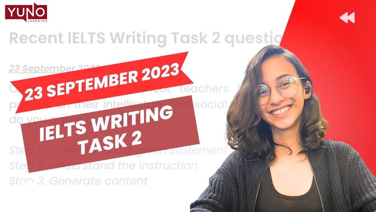 23 September 2023 IELTS Writing Task 2 | Real IELTS Test 2023 | Yuno ...