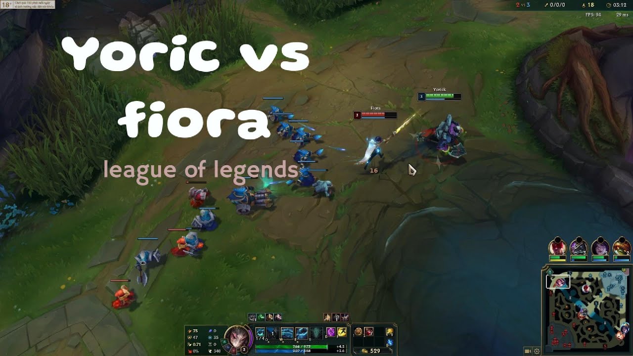 highlight league of legends yoric vs fiora - YouTube