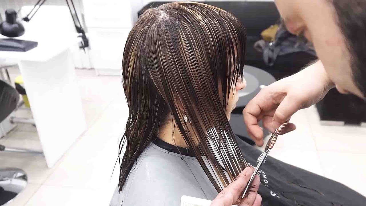Medium Length Layered Haircut Tutorial For Women - YouTube