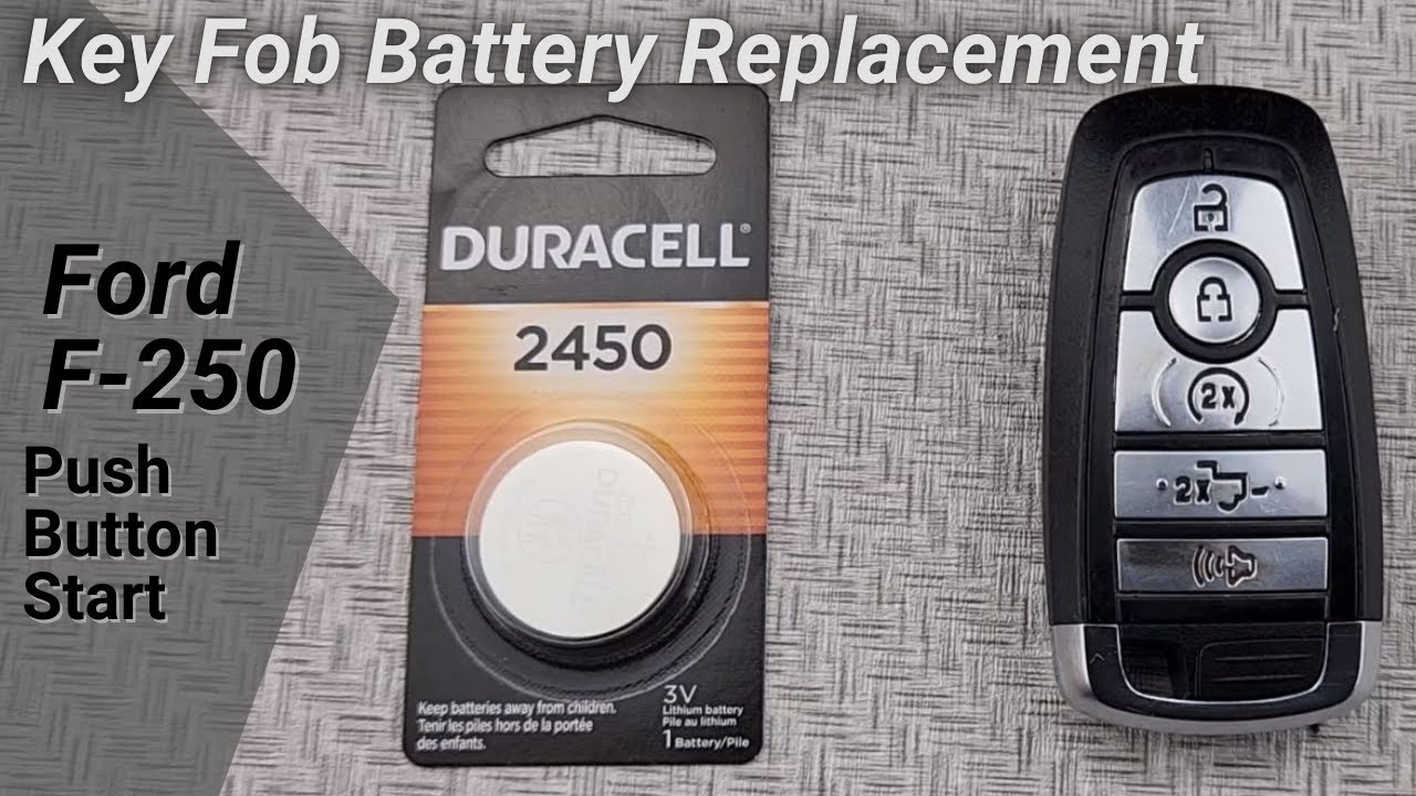 Replace a 2017-2024 Ford F-250 with Push Button Start Key Fob Battery ...