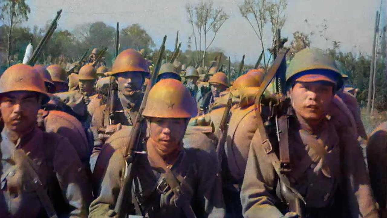 China vs Japan War (1938-1939）in color - YouTube