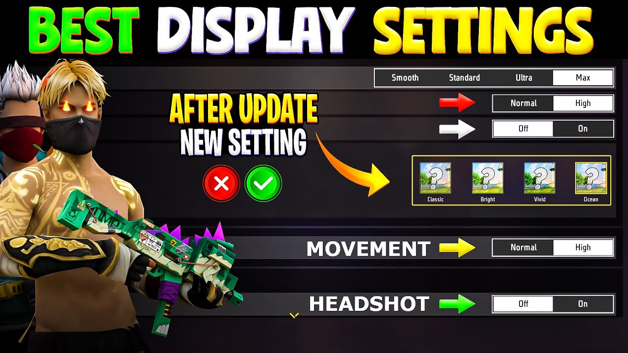 Free Fire Best DISPLAY Setting || Free Fire GRAPHICS Setting for 2gb ...