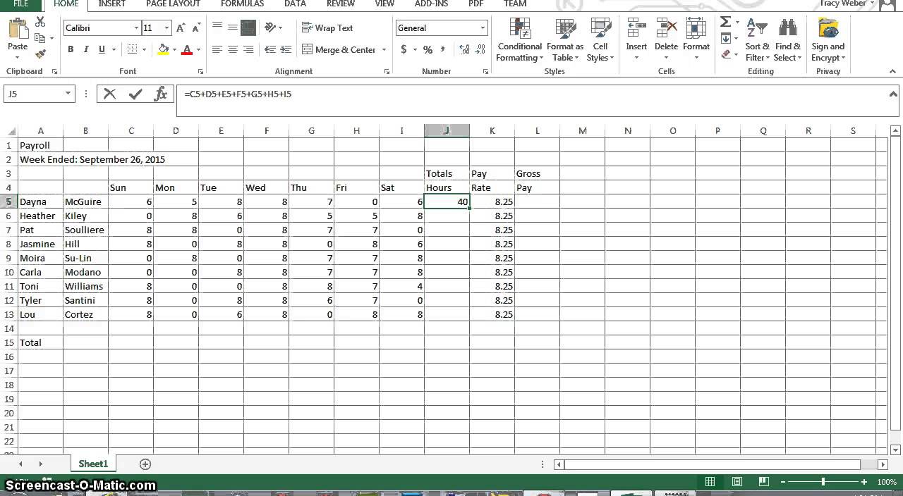 Excel Activities 1 2 to 1 5 - YouTube