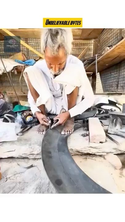 From Scrap Tyre to Stylish Slippers – Traditional Craft #viral #shorts ...