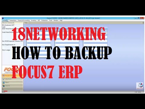 How to Backup & Restore Data in Focus 7 ERP B - YouTube