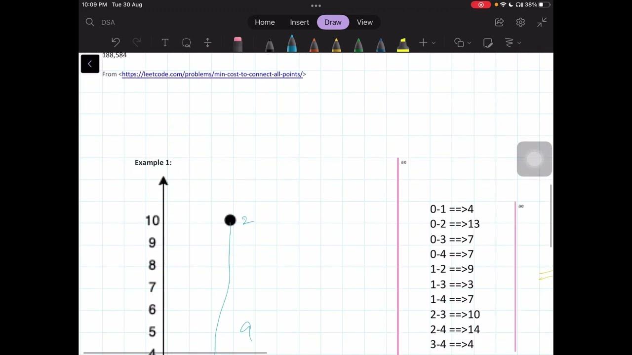 Kruskal S Minimum Spanning Tree Leetcode 1584 Min Cost To Connect All Points Youtube