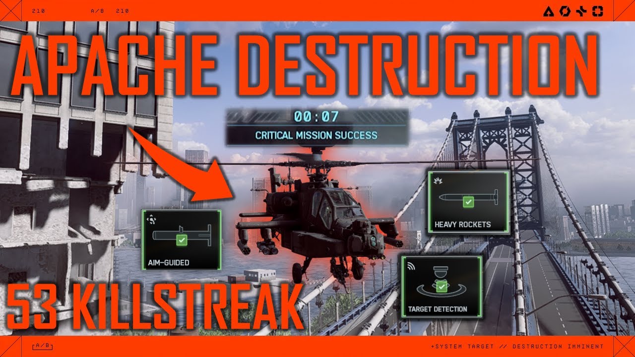 APACHE DESTRUCTION | 53 Killstreak | Enemy Team Nuked Battlefield 6 ...