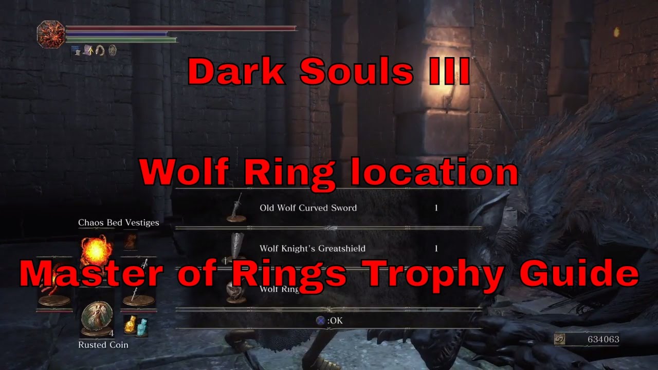 Dark Souls III - Wolf Ring location [Master of Rings Trophy] - YouTube