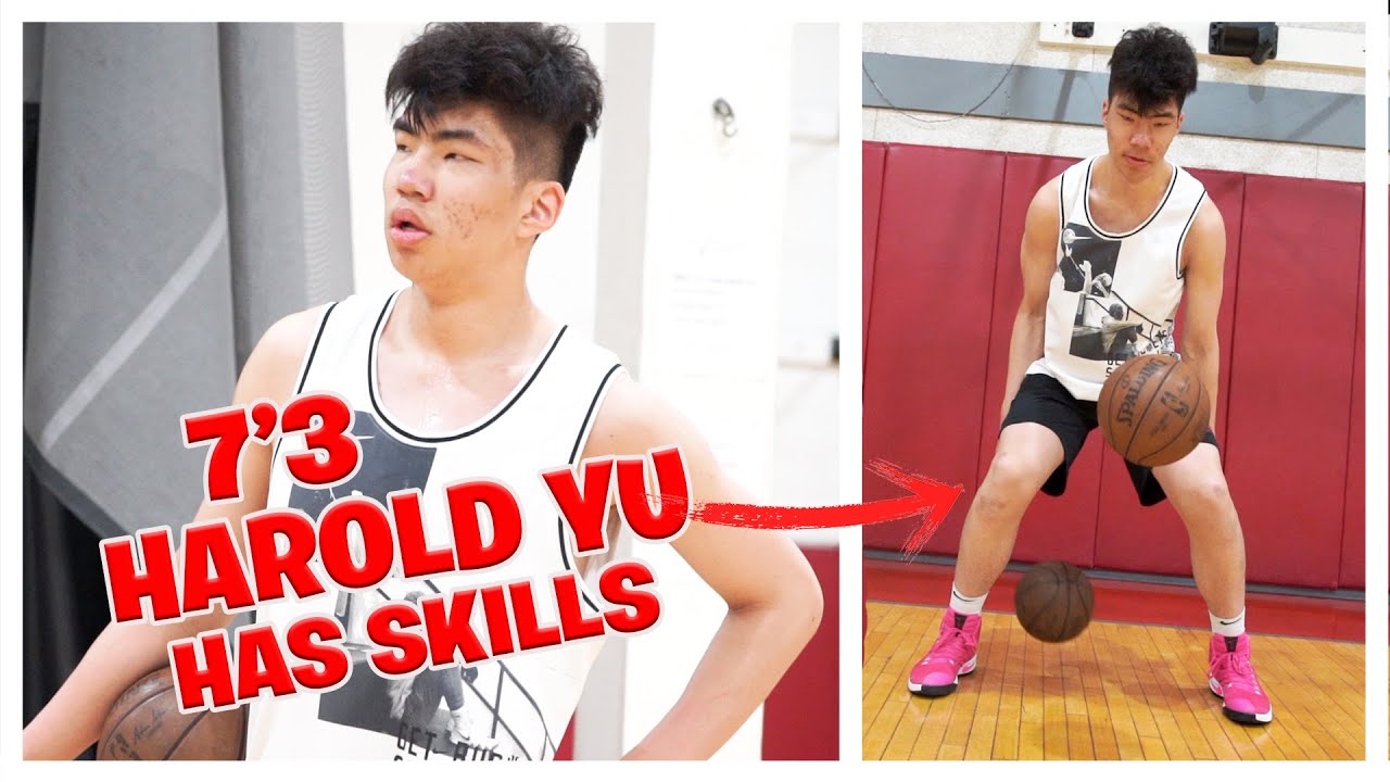 7'3 Harold Yu is very skilled and is only a JUNIOR in high school 😱 ...