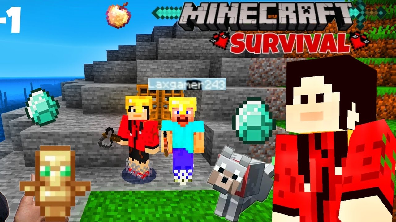 MINECRAFT PE 1.21+ DUO SURVIVAL SERIES IN HINDI I CAN BUILD A SMALL ...