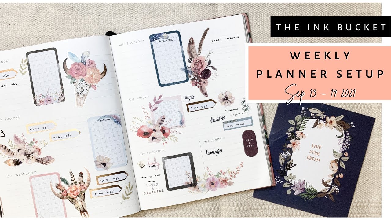 Weekly Plan With Me | The Ink Bucket Planner | Sanjana Raj - YouTube