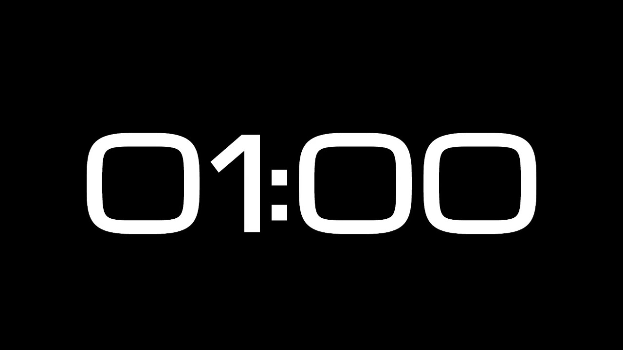 1 Minute Countdown Timer / NO SOUND - YouTube