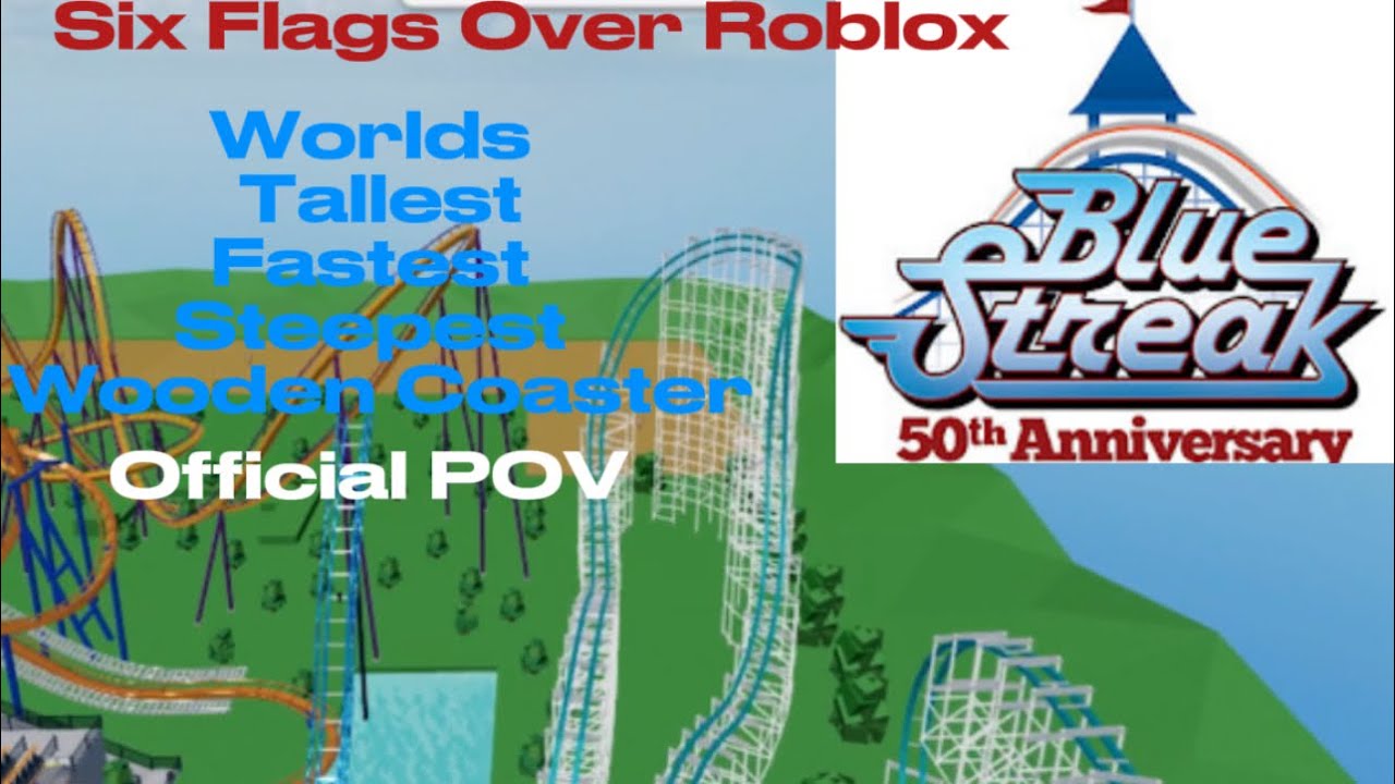 Blue Streak Six Flags Over Roblox Official POV - YouTube