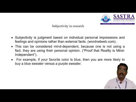 Objectivity and subjectivity in research - YouTube