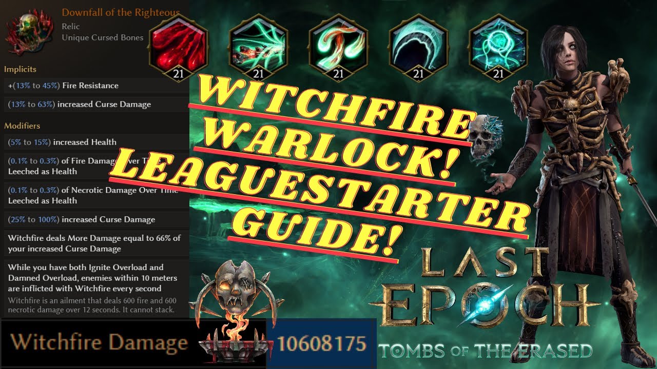 WitchFire Warlock Leaguestarter Full Build Guide!! [Last Epoch 1.2 ...