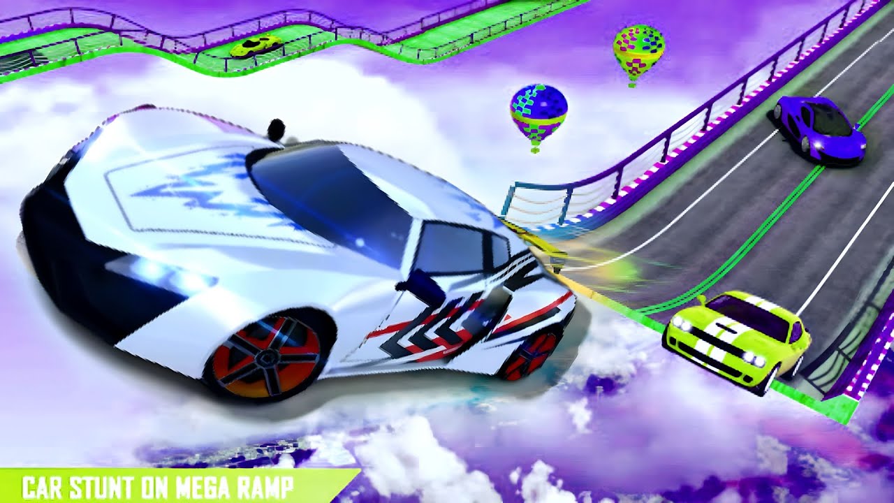car stunt on mega 😱 ramp game in Mobile best car stunt game jump car 🚗 ...