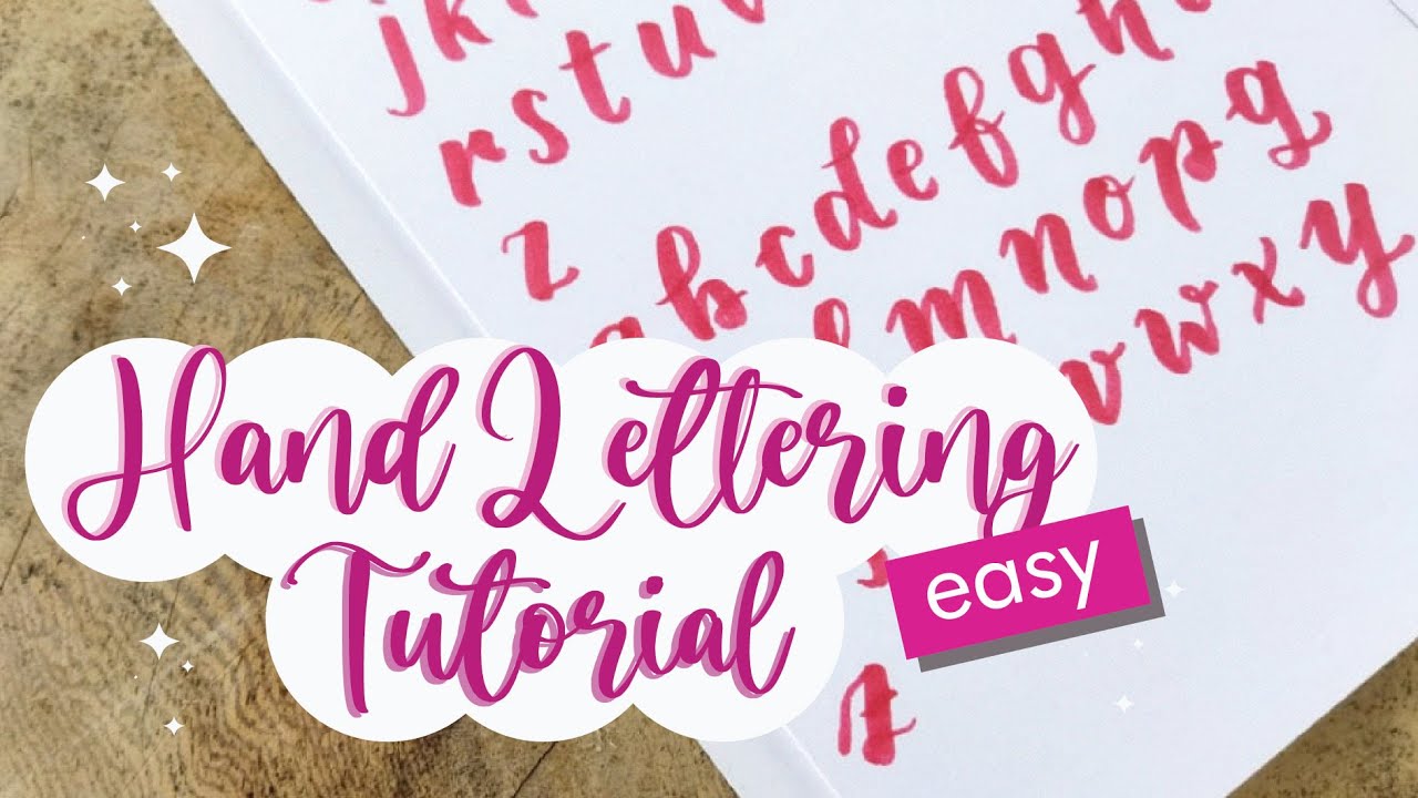 HAND LETTERING EASY TUTORIAL | Lettering for beginners | real time ...