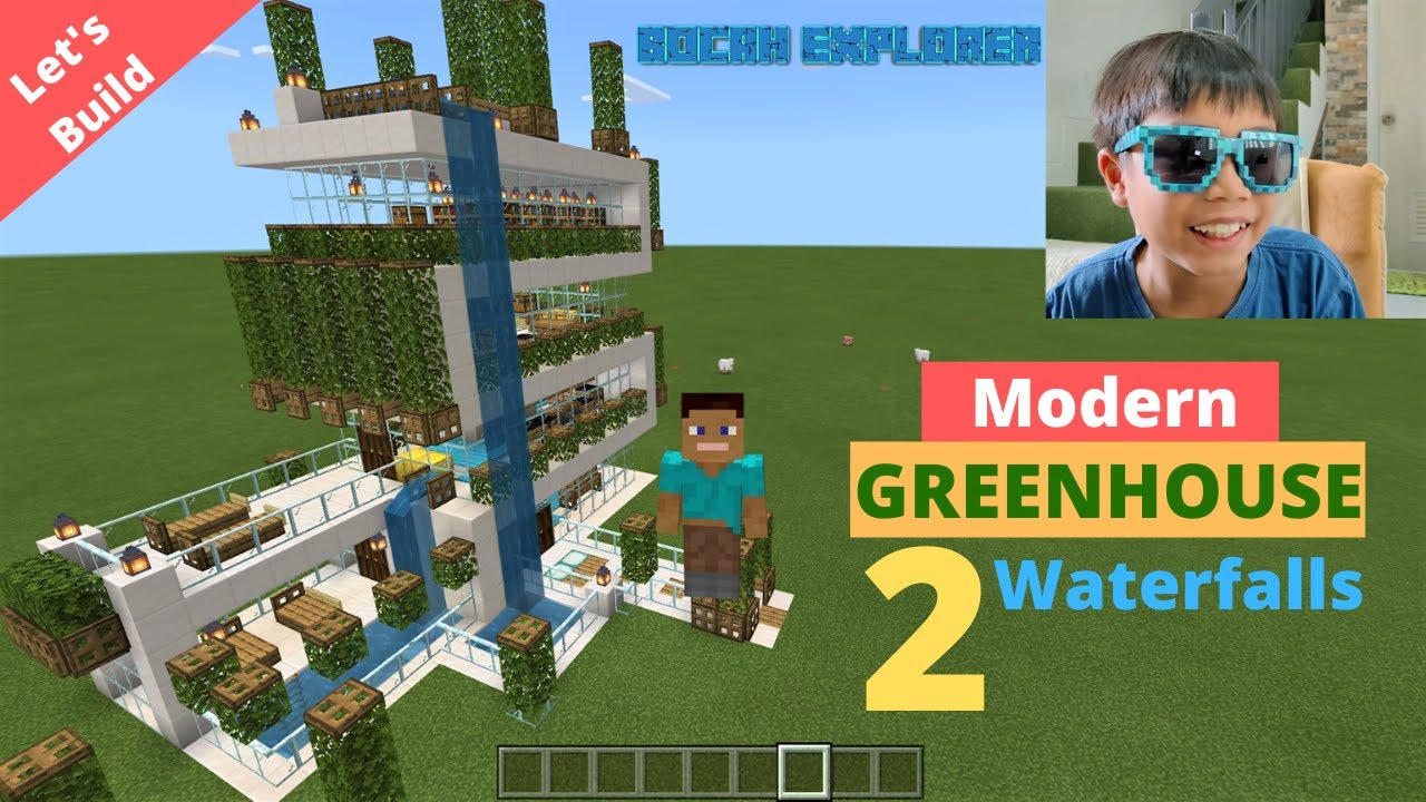 How to make a Green Modern House in Minecraft - YouTube