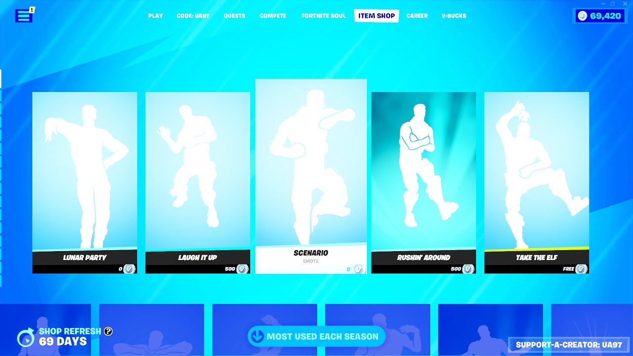 Fortnite's MOST used Emote from each Season! - YouTube