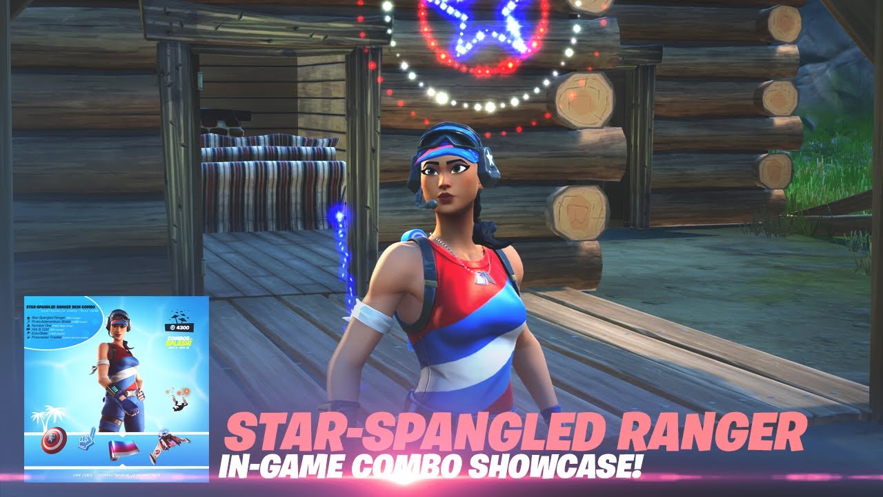 BEST COMBO FOR STAR-SPANGLED RANGER SKIN! (In-Game Gameplay) - Fortnite ...