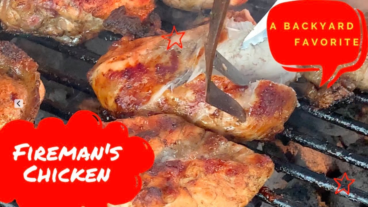 Delicious Fireman's Chicken Grilled over Charcoal - YouTube