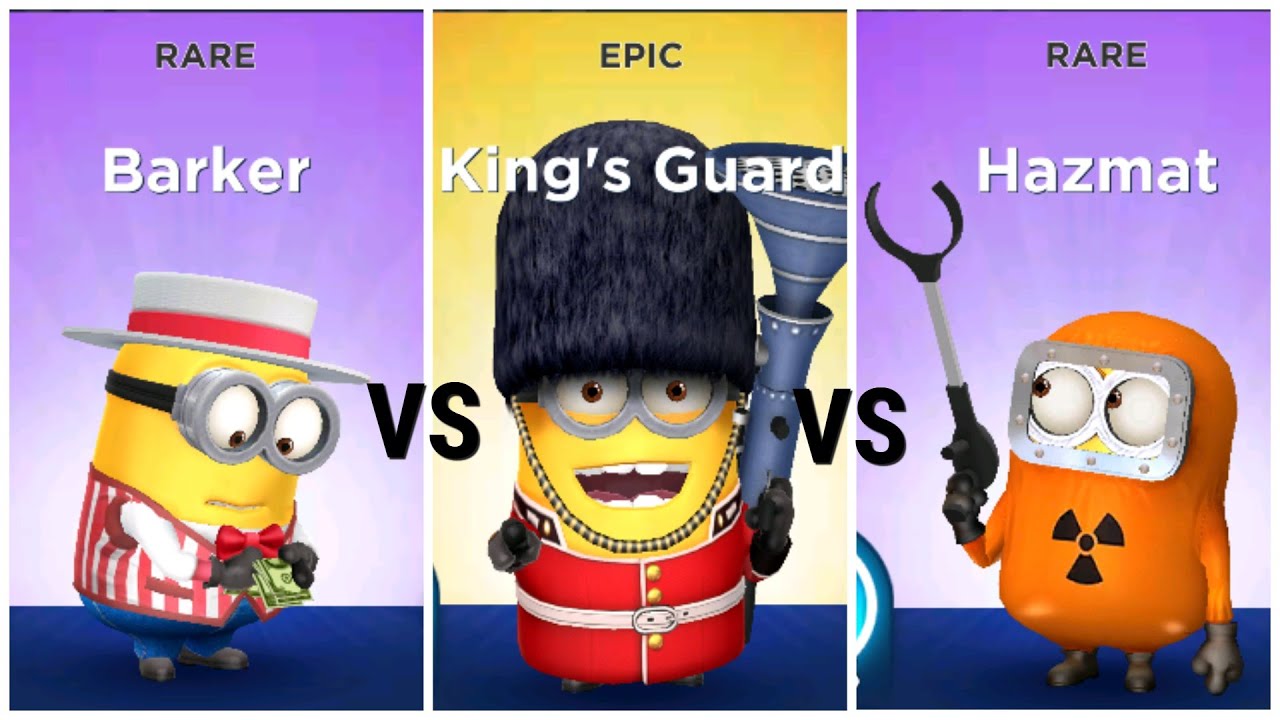 Minion Rush Barker VS King's Guard VS Hazmat - YouTube