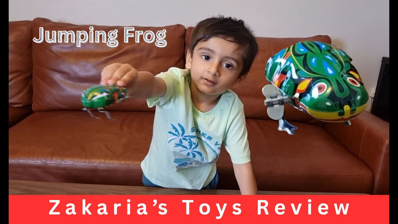 Funny Wind Up Jumping Frog Toy Clockwork Spring Tin Toy With Key - YouTube