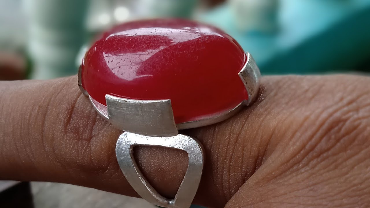 Silver Stone Ring show new design silver ring - YouTube