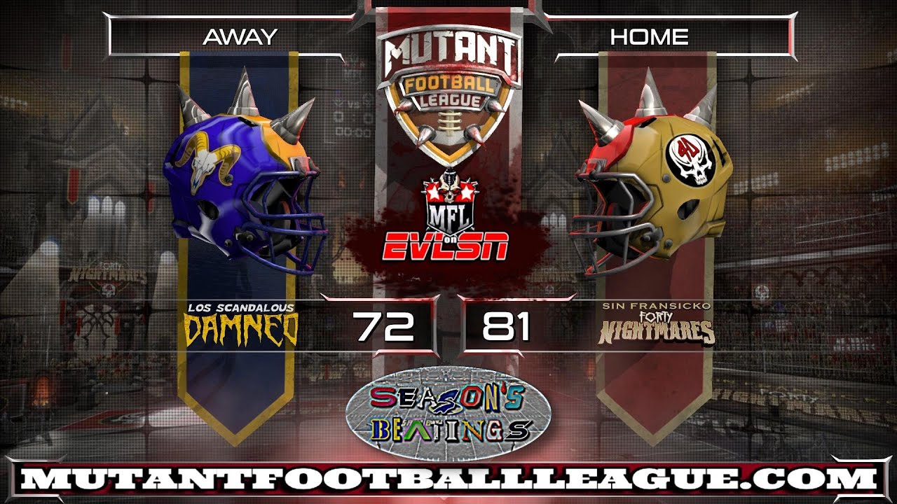 Mutant Football League - Gameplay 175 "Damned vs Nightmares" - YouTube