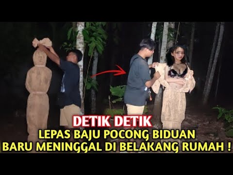 VIRAL ! Detik detik lepas baju pocong biduan cantik baru meninggal tadi siang. 