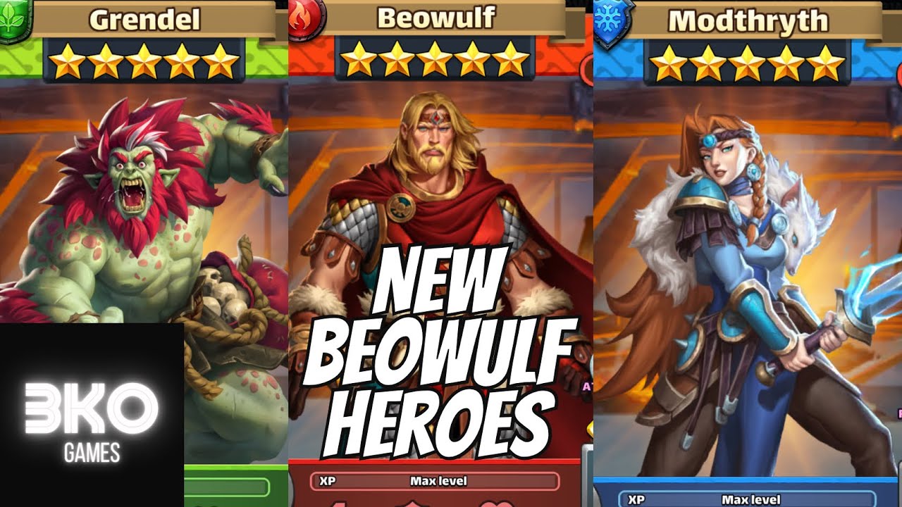 Empires & Puzzles - FIVE New Beowulf Heroes! Beowulf, Grendel ...