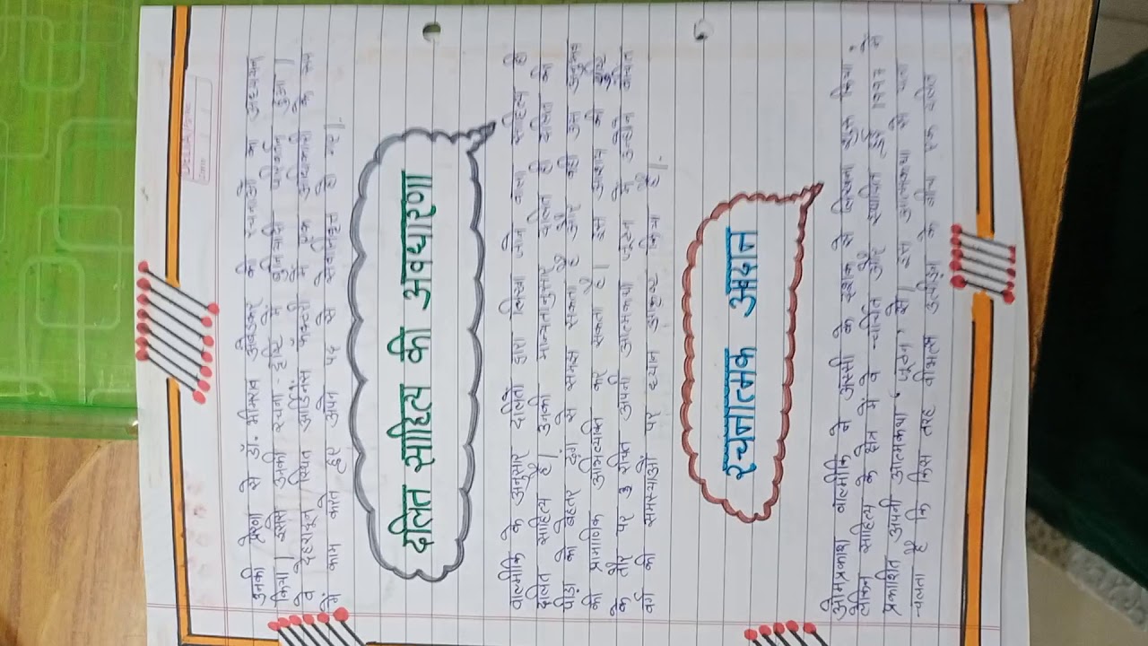 class-11th hindi project file - YouTube