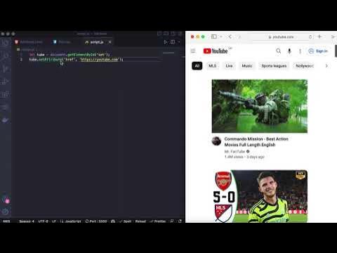 This is how to set HTML attributes using javascript - YouTube