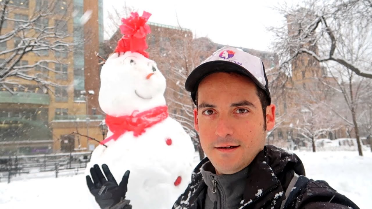 SNOW STORM IN NYC (3/21/18)! 😱CRASHING DRONES and BUILDING SNOWMEN (W ...