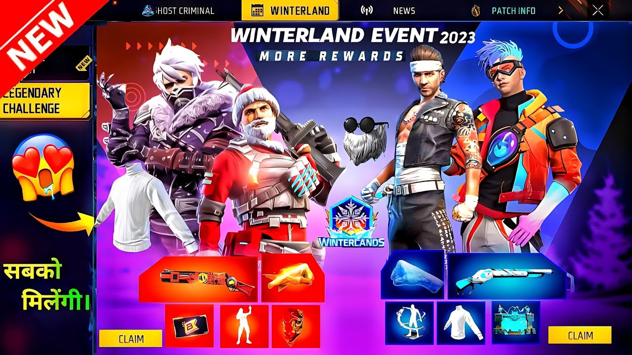 Winterland Event Free Bundle & Winter Wish 🤯😱| Free Fire New Event| Ff ...