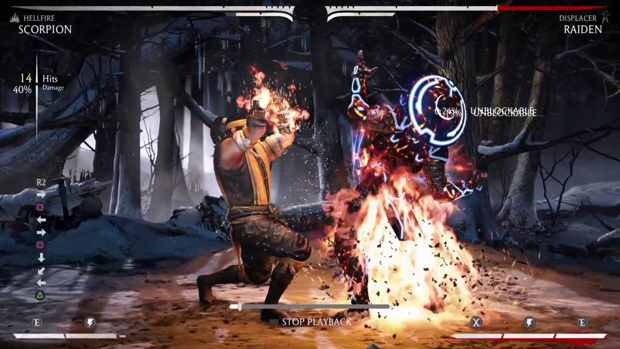 Mortal Kombat X Scorpion Hell Fire Combos - YouTube