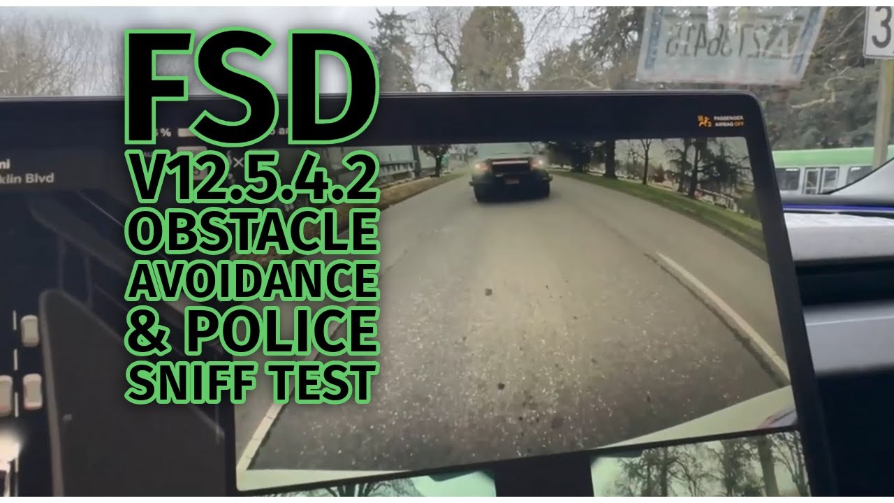 FSD Obstacle Avoidance | Police Test | Plus Fails - YouTube