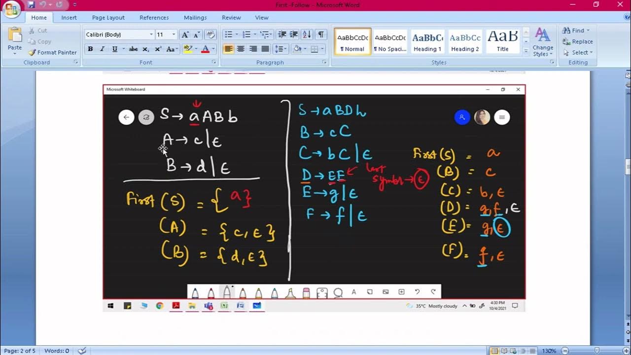 Find First() in Compiler Design | First() & Follow() - YouTube