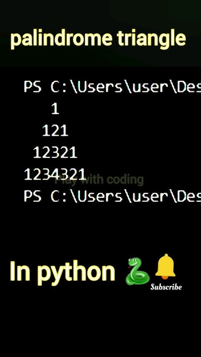 How To Make Palindrome In Python Python Pythonforbeginners Learnpython Youtube