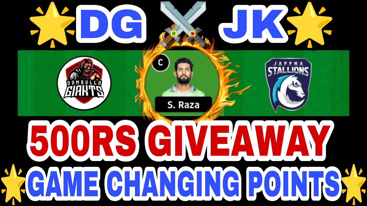 JK vs DG Dream11 team|JK vs DG Dream11 Prediction|JK vs DG|JK vs DG ...