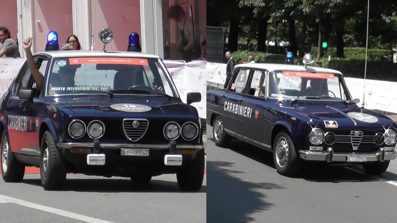 Alfa Romeo Alfetta e Giulia Super Carabinieri alla Mille Miglia ...