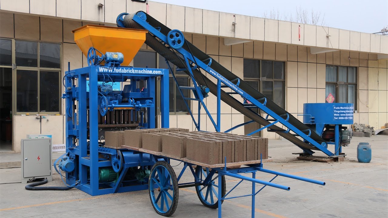 QT4-24 semi automatic cement sand brick making machine,maxi stocked ...